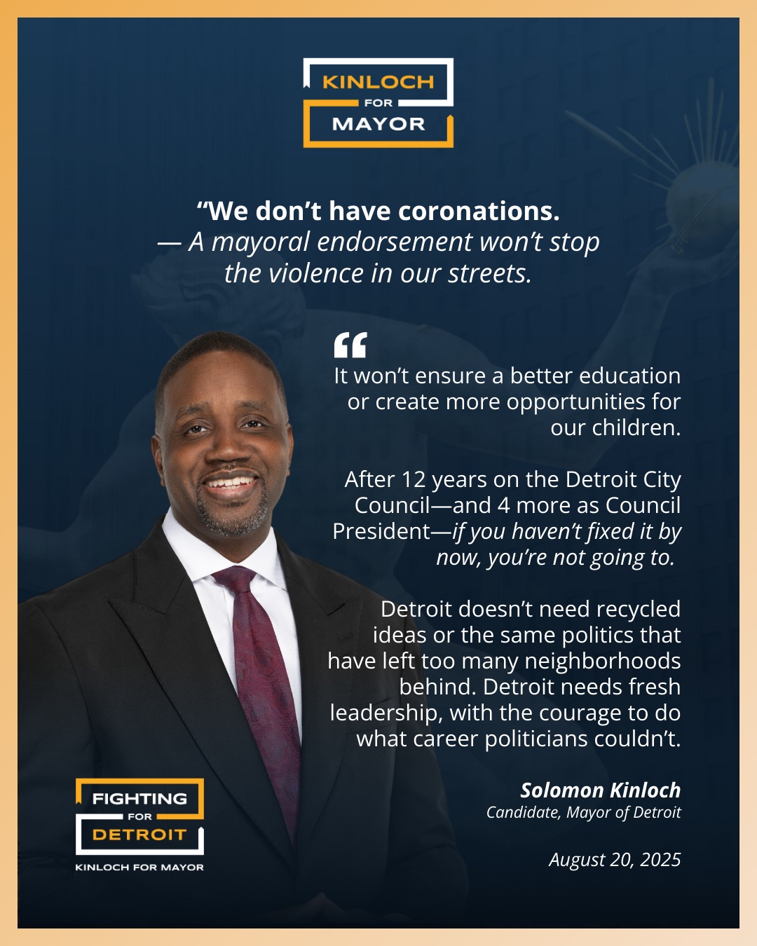 Deadline Detroit | Rev. Kinloch: “Mayor Mike Duggan Doesn't Get the ...