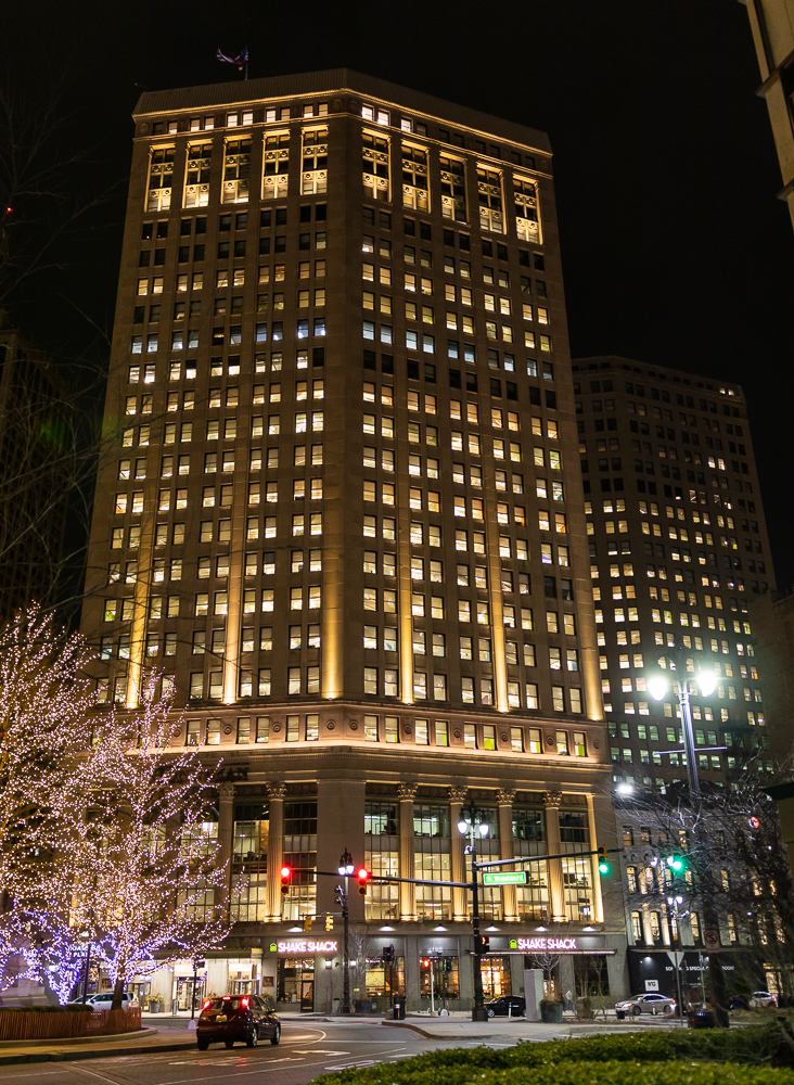 Deadline Detroit | Gallery: Gilbert's Bedrock Lights Up Detroit's ...