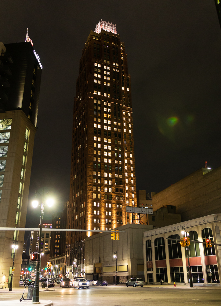 Deadline Detroit | Gallery: Gilbert's Bedrock Lights Up Detroit's ...