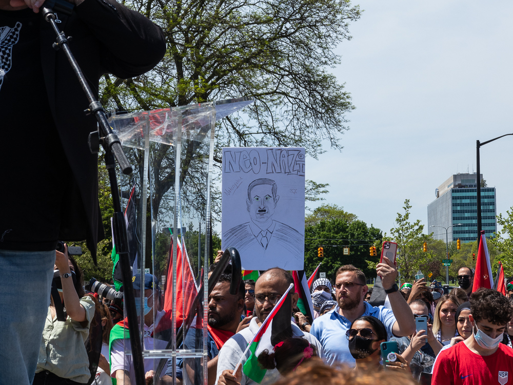 Deadline Detroit | Gallery and Video: Palestinian Supporters Rally ...