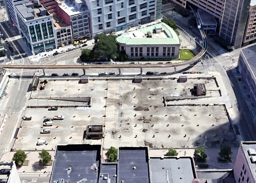 Deadline Detroit | Reshaping Detroit skyline: Hudson's site work moves ...