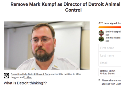Deadline Detroit | Thousands urge removal of new Detroit animal control ...