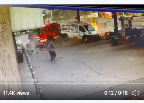 Deadline Detroit | Video: Detroit fire truck plows into gas station in ...