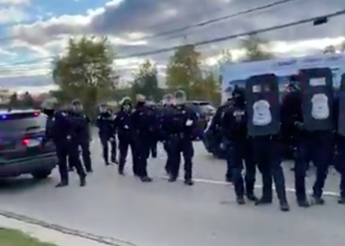 Deadline Detroit | Shelby Township BLM protest ends with seven arrests